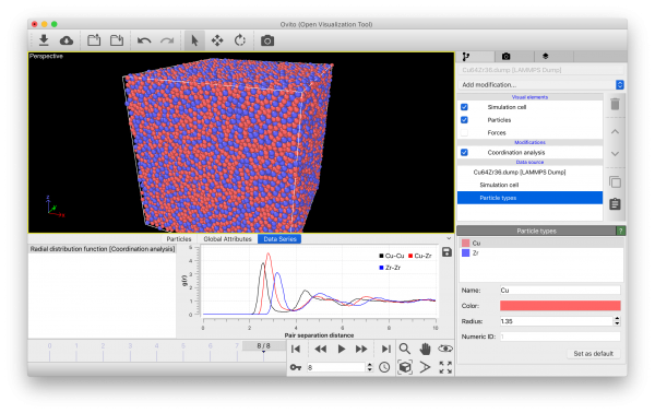 OVITO Software - LAMMPS Tube