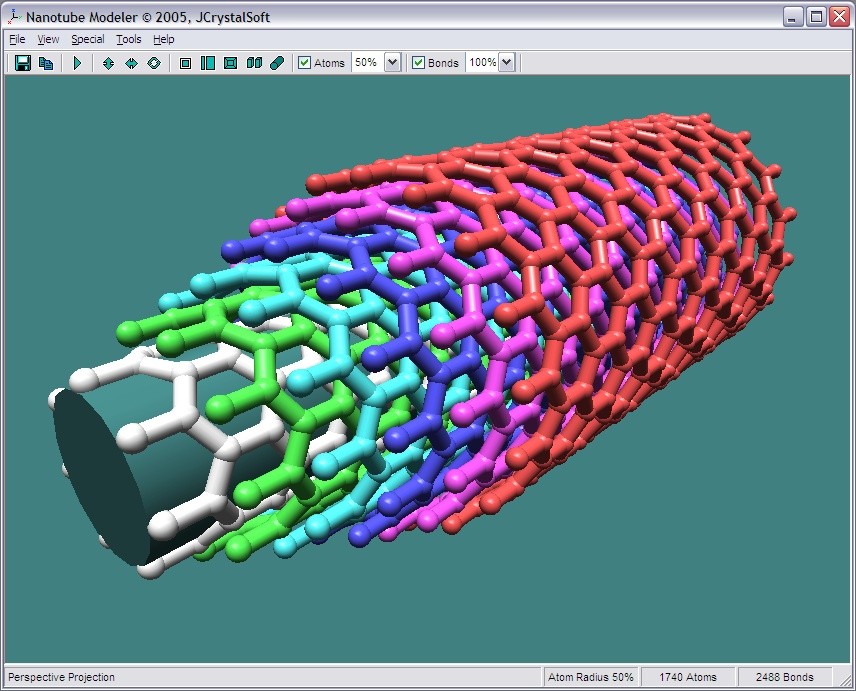 Nanotube Modeler Software - LAMMPS Tube