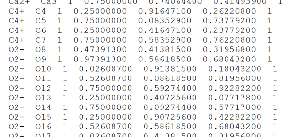 Crystallographic Information File (CIF) Format - LAMMPS Tube