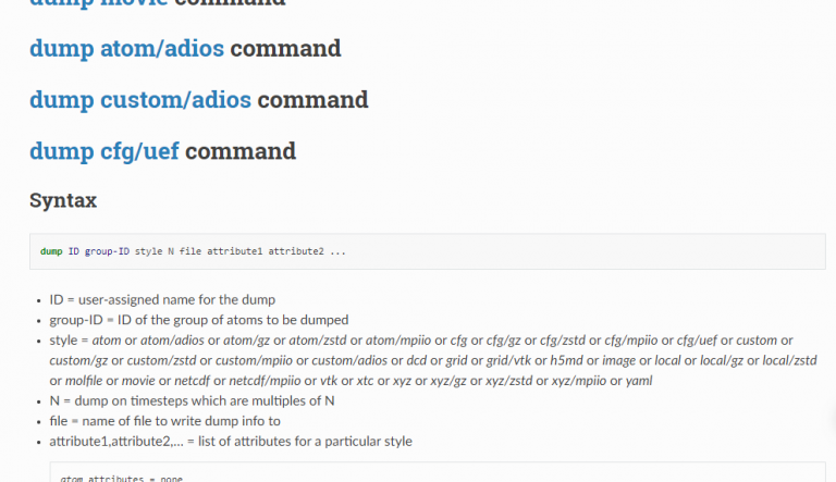 Dump Files in LAMMPS - LAMMPS Tube